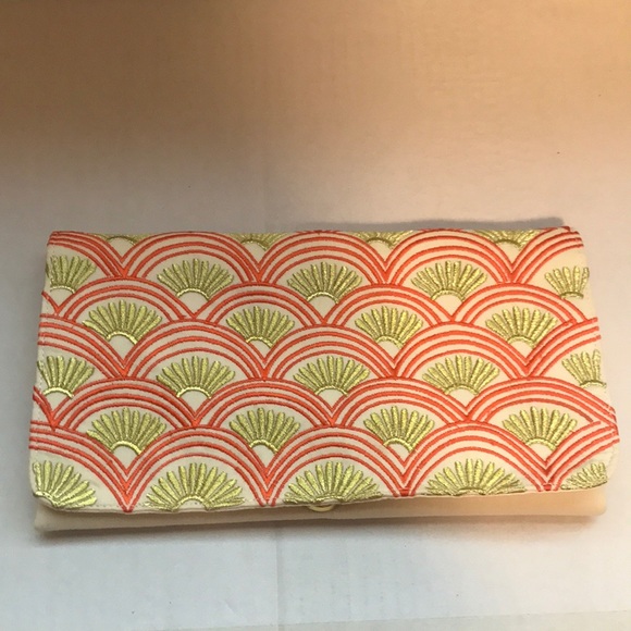 Shiraleah | Bags | Coral And Gold Thread Handbag | Poshmark